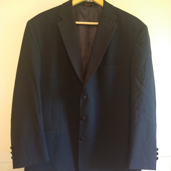 Ralph Lauren | Suits & Blazers | Chaps Ralph Lauren Mens 43r Solid Black Wool Blazer Sport Coat ...